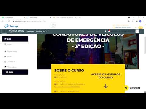 Passo a passo, tutorial á plataforma SINESP cursos da senasp.