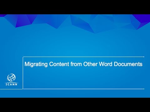 Migrating Content from Other Word Documents