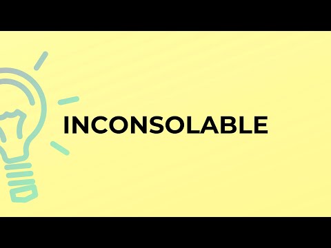 What is the meaning of the word INCONSOLABLE?