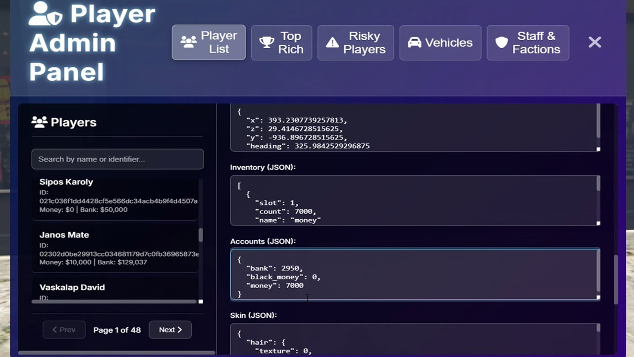 [FREE] [ESX] Player Info & Control Panel Script (open source) - FiveM ...