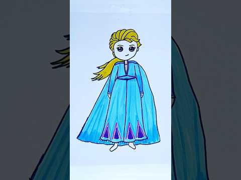 Elsa Disney Frozen Kolay Çizim / Karlar Ülkesi Prenses Elsa Çizimi | Видео