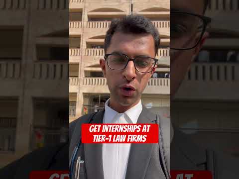 Tip to get Internship at Tier - 1 Law Firms #shorts #law #motivation #advocate