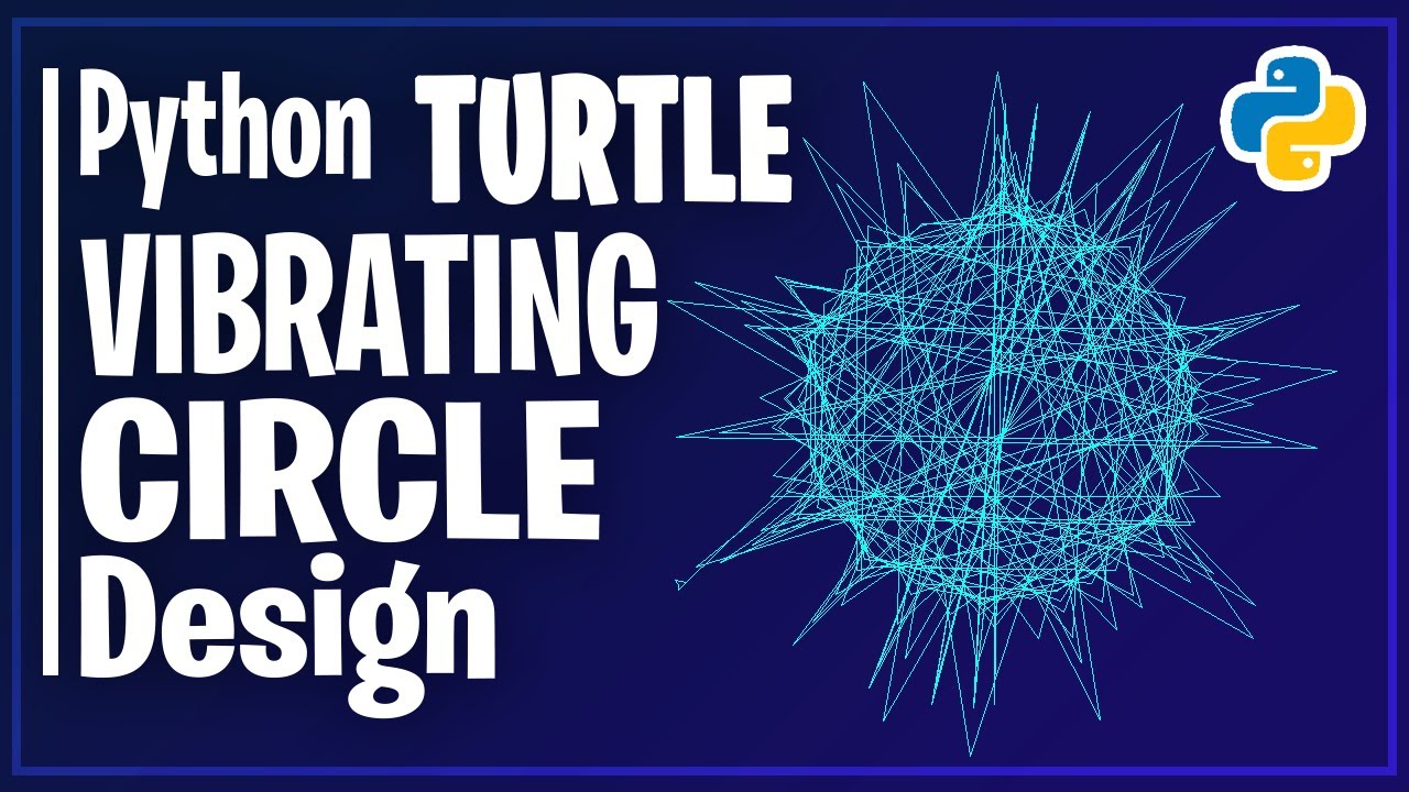 How to Create Vibrating Circle using Python Turtle | Python Turtle Graphics Tutorial | Turtle Design