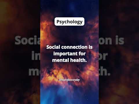 Social connection is important for mental health