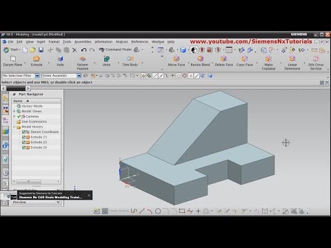 NX Training Exercises Tutorial - 1 Video Lecture - 3D and Animation