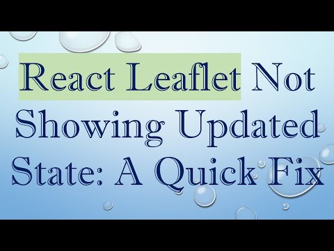React Leaflet Not Showing Updated State: A Quick Fix