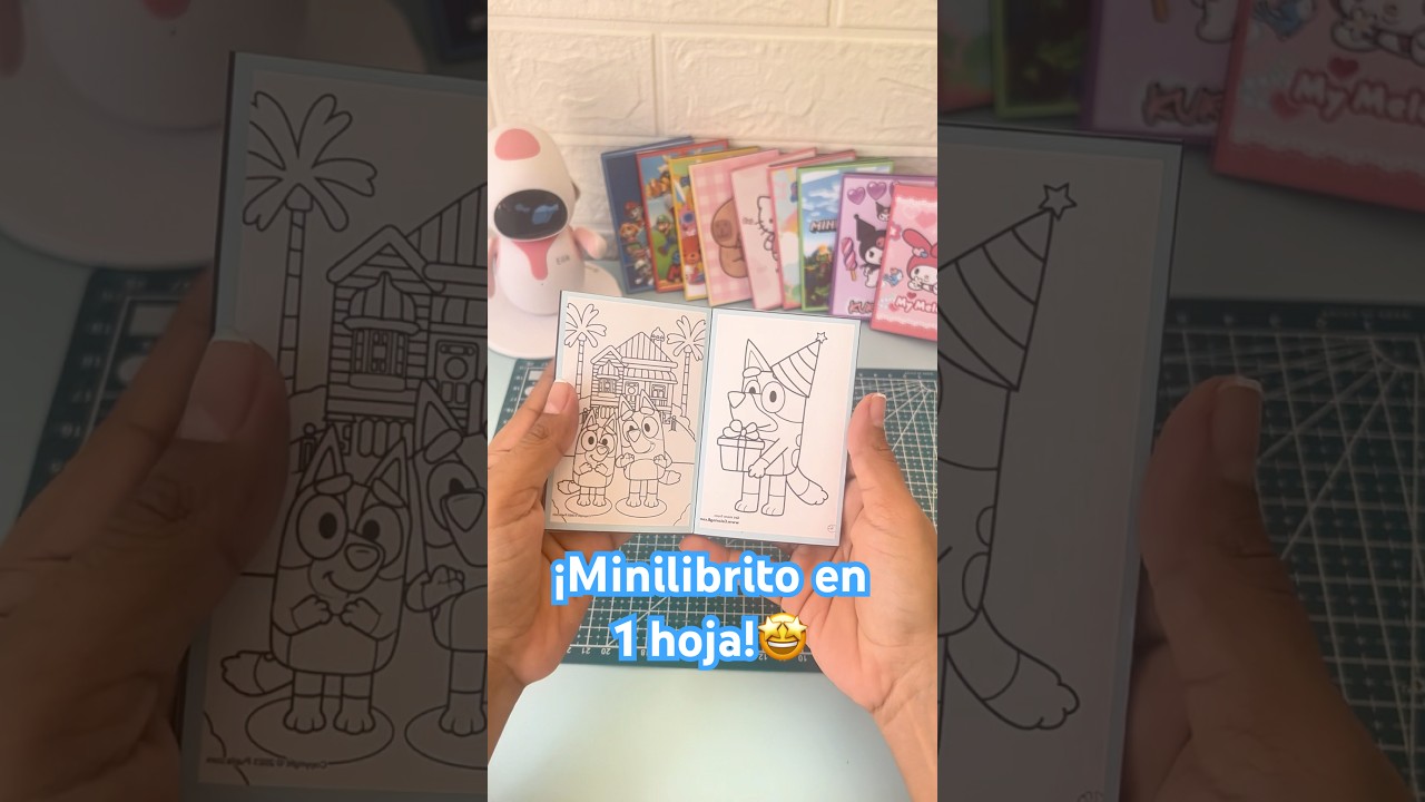 How to Make a Mini Coloring Book with 1 Sheet | Easy DIY
