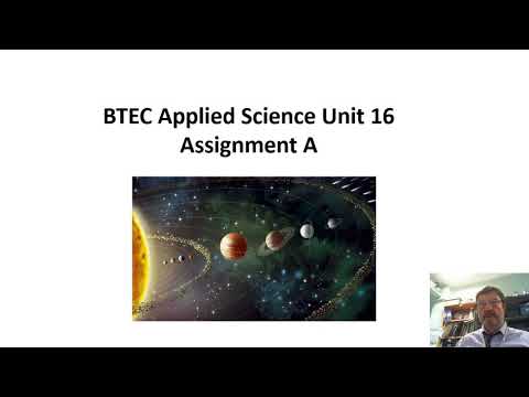 BTEC Applied Science: Unit 16 Astronomy: Assignment A