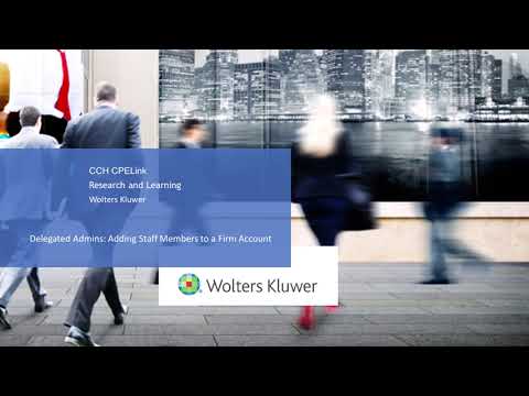 CCH CPELink – Adding Firm Staff