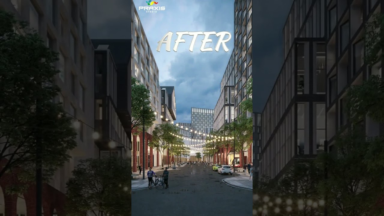 High-Rise Building Exterior 3D Visualization: Architectural Artistry