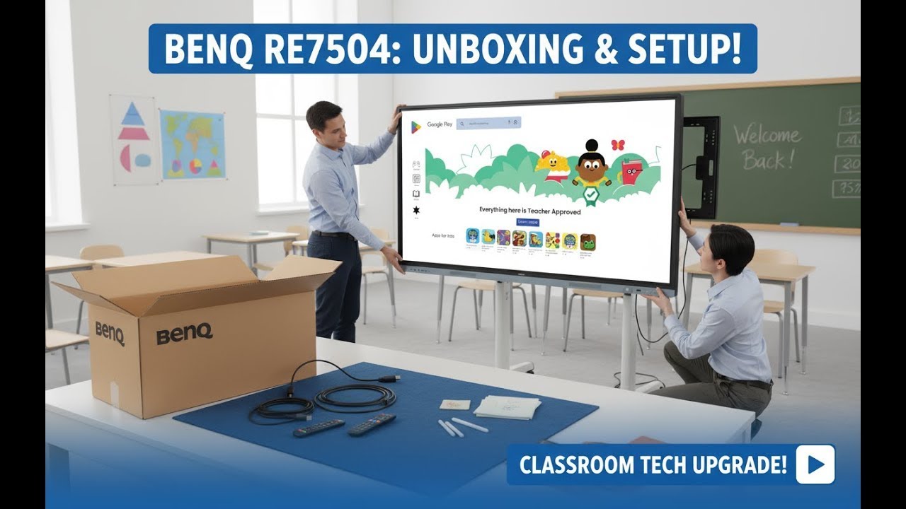 BenQ RE7504 75” Interactive Display – Full Unboxing & Setup Guide!