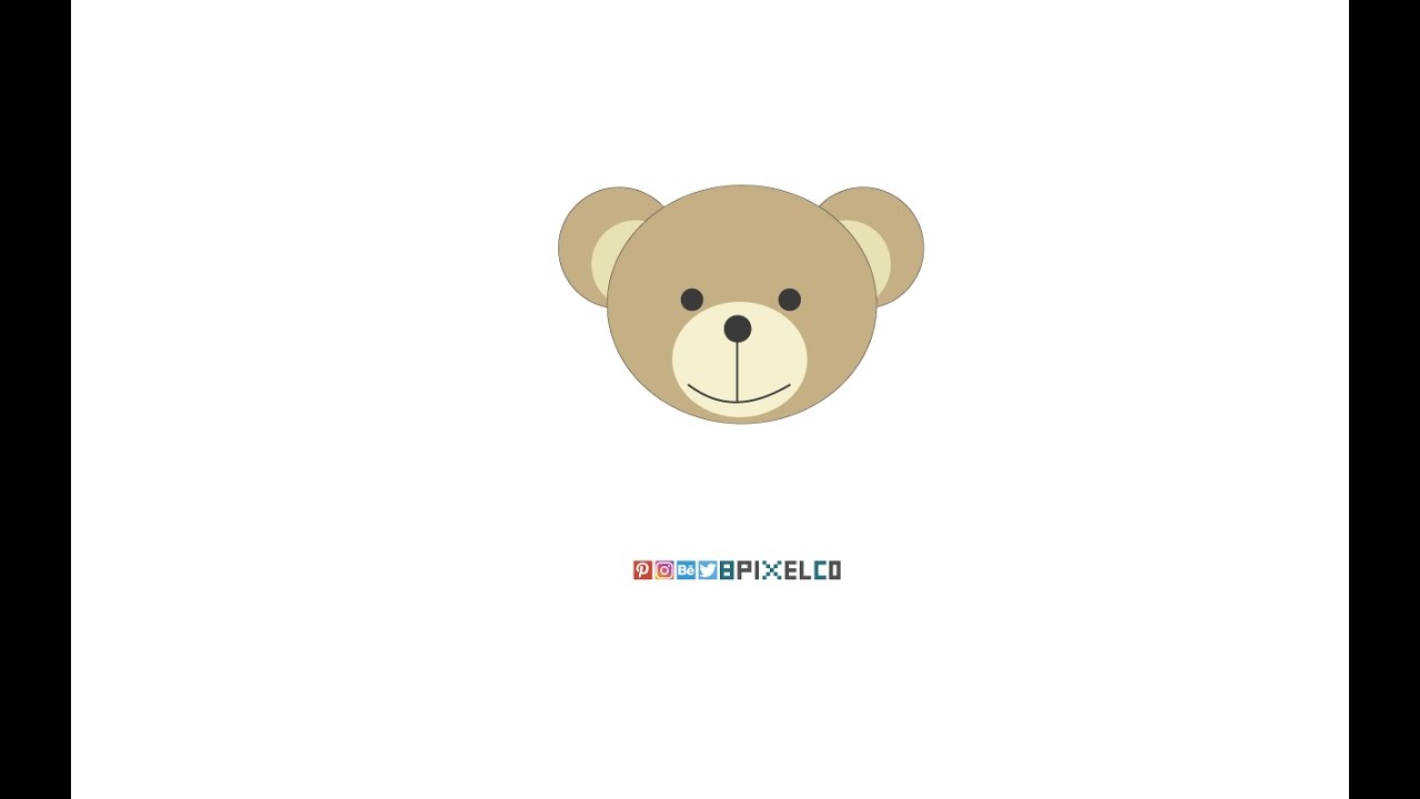 Simple bear Vector Illustration - Illustrator Tutorial