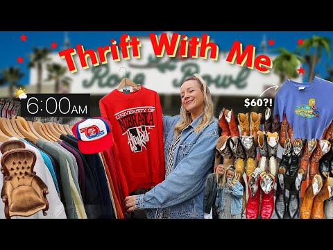 come thrift with me at 6am (!!!) at the rose bowl flea market in LA!