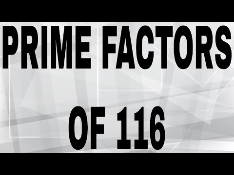 PRIME FACTORS OF 116