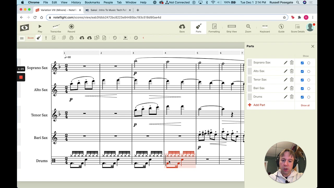 Noteflight  Adding a Drum Set
