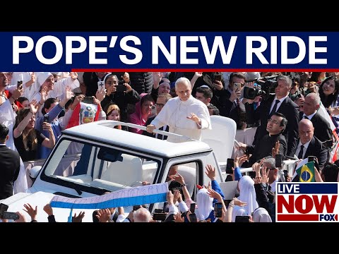 Popemobile debut: Pope Leo XIV rolls out new ride | LiveNOW from FOX
