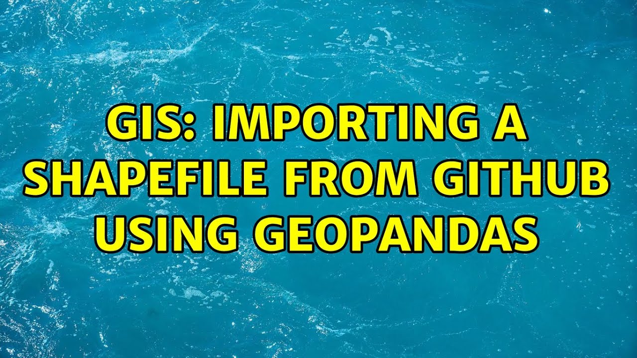 GIS: Importing a shapefile from GitHub using GeoPandas
