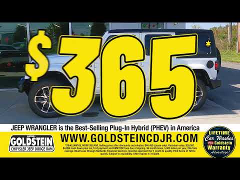 2024 Jeep Wrangler 4xe Lease - $395 per month!* Ends Jan 31 at Goldstein CDJR