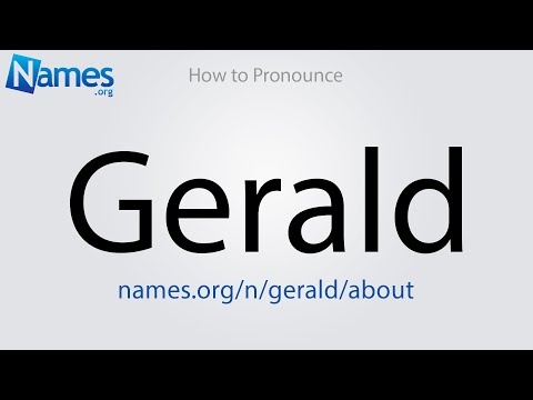 How to Pronounce Gerald