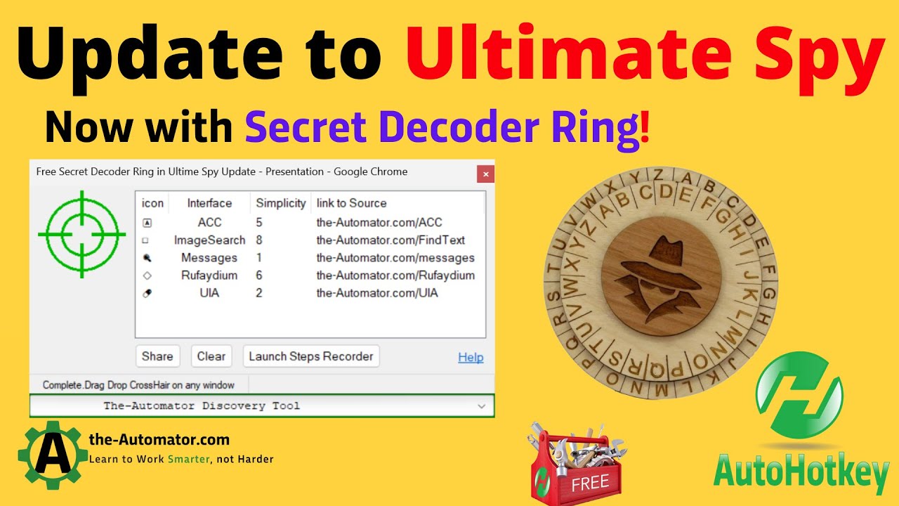 Get your 🆓Secret Decoder ring💍 in the updated Ultimate Spy❗