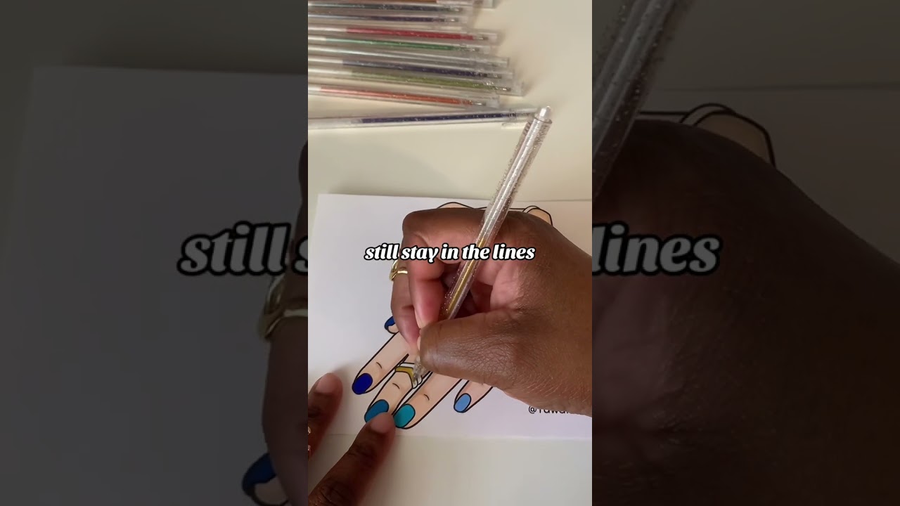 Add sparkle to coloring pages with glitter gel pens #coloringpages #glitterpens