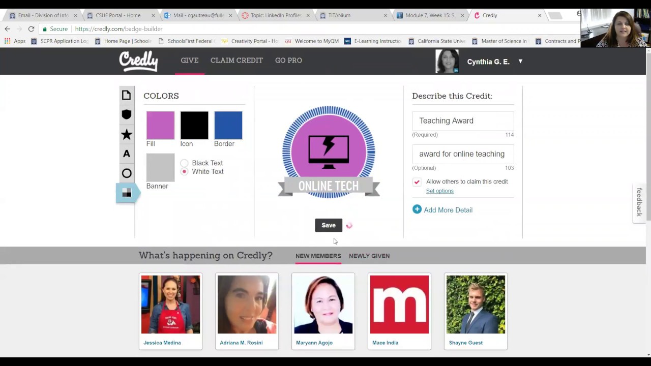 Creating a Digital Badge: Credly