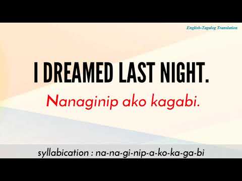 Part 31 Useful English to Tagalog Words, Phrases and Sentences
