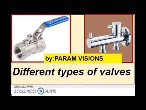 Different types of valves/Varieties of valves in plumbing.