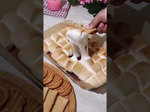 5 minute S’more dip in Airfryer!! #smores #airfryer