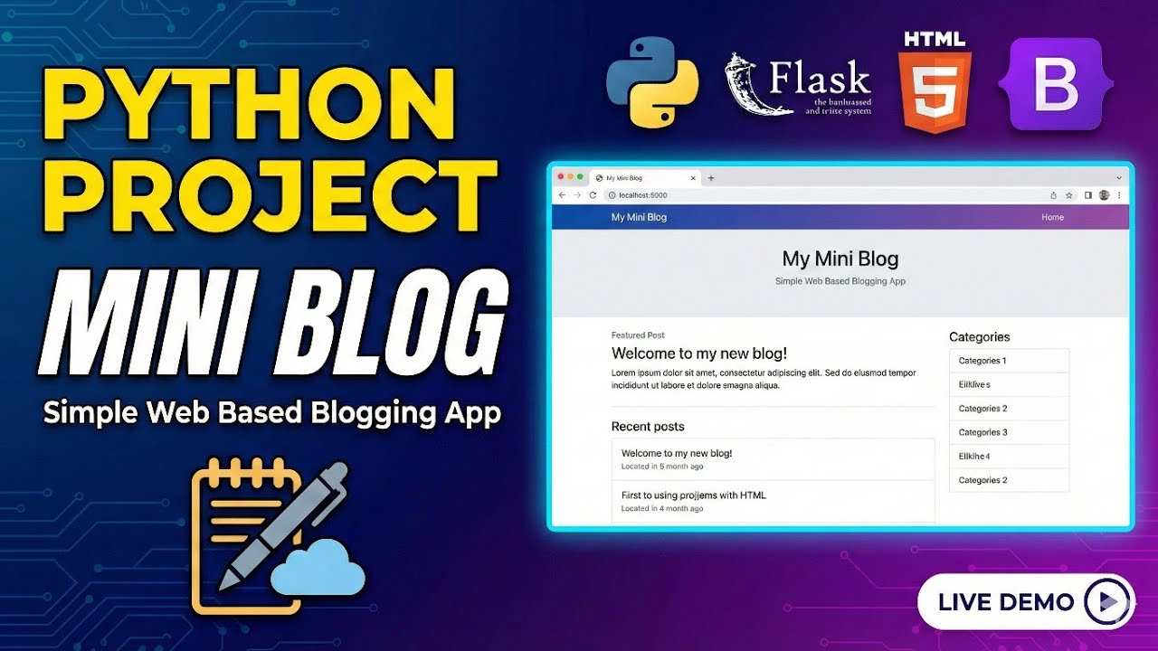 Mini Blog 📝: Python Mini Project Presentation @technodexterous #pythonfullstack #internships2025