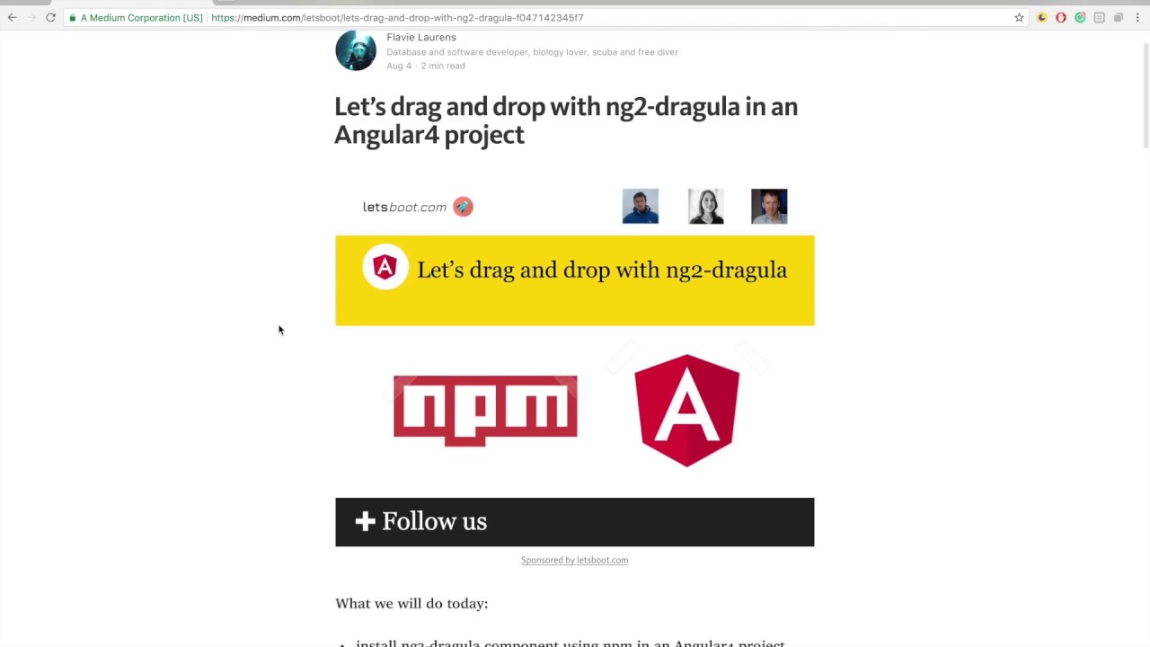 Let’s drag and drop with ng2-dragula in an Angular4 project