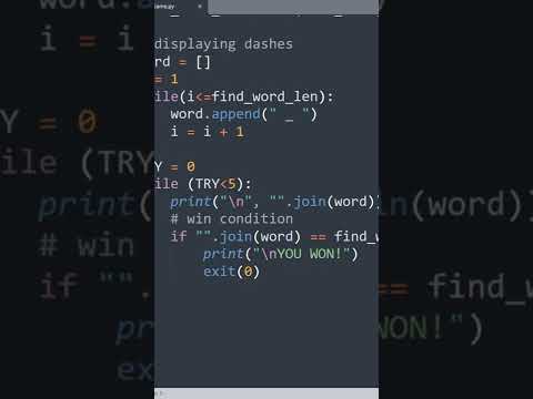 I Just Coded Hangman Game in Python ???? #shorts