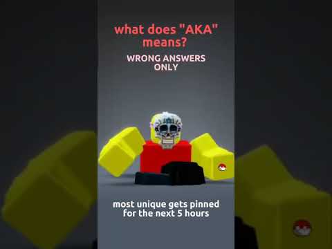 What does "AKA" means? #shorts #roblox