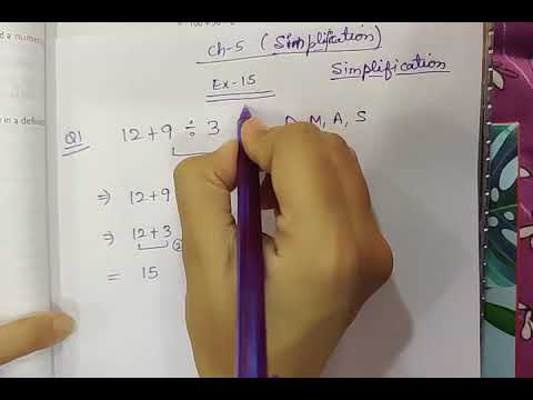 Class 5-MATHS CHAPTER-5 Simplification (part-1) Video Lecture
