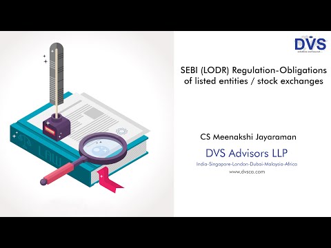 SEBI (LODR) Regulation-Obligations of listed entities / stock exchanges