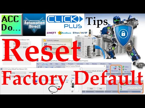 Click PLC Reset Factory Default