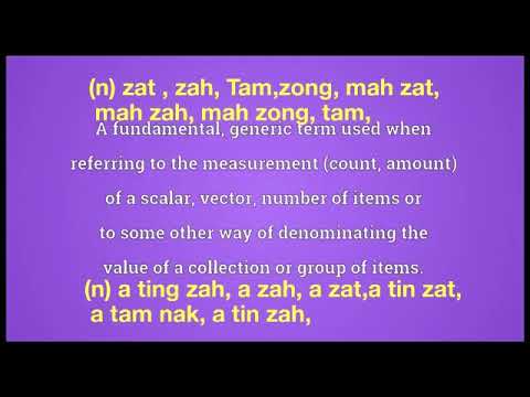 quantity meaning explaining in English Ngawn Dictionary