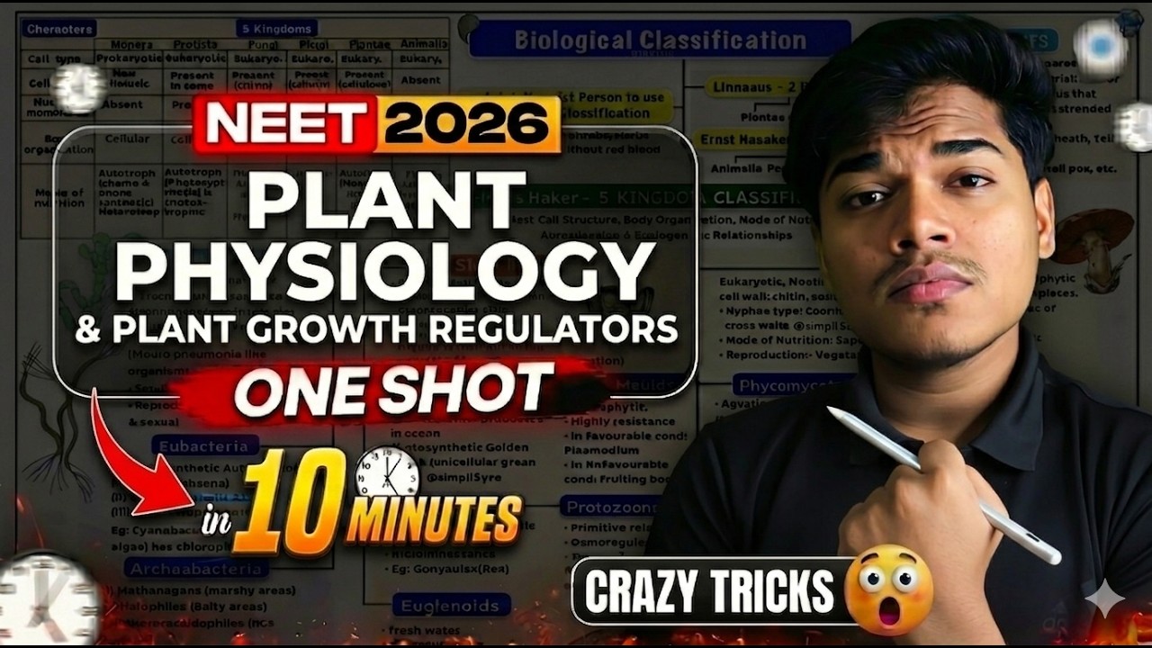 Plant Physiology One Shot | Plant Growth and Development | NEET Biology | NEET 2026