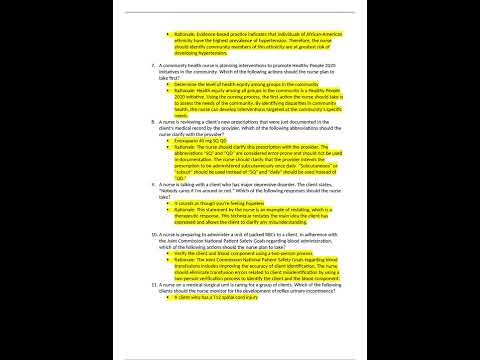 RN Concept Based Assessment Level 1 A Test Bank, Latest Complete answers rationales pdf