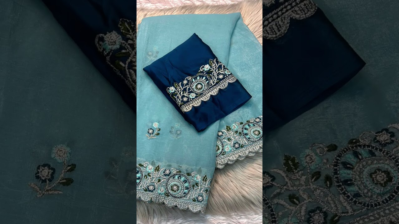 #new trading viral #organza fabric saree #karwachauth special