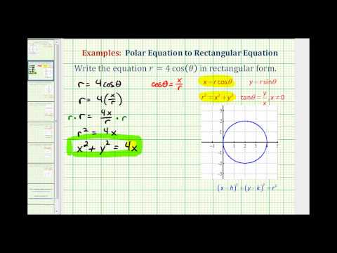 Ex: Find the Rectangular Equation of a Circle from a Polar Equation ...