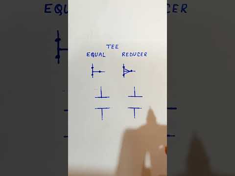 Isometric symbol of Equal & Reducer Tee // Butt // Fillet // Thread