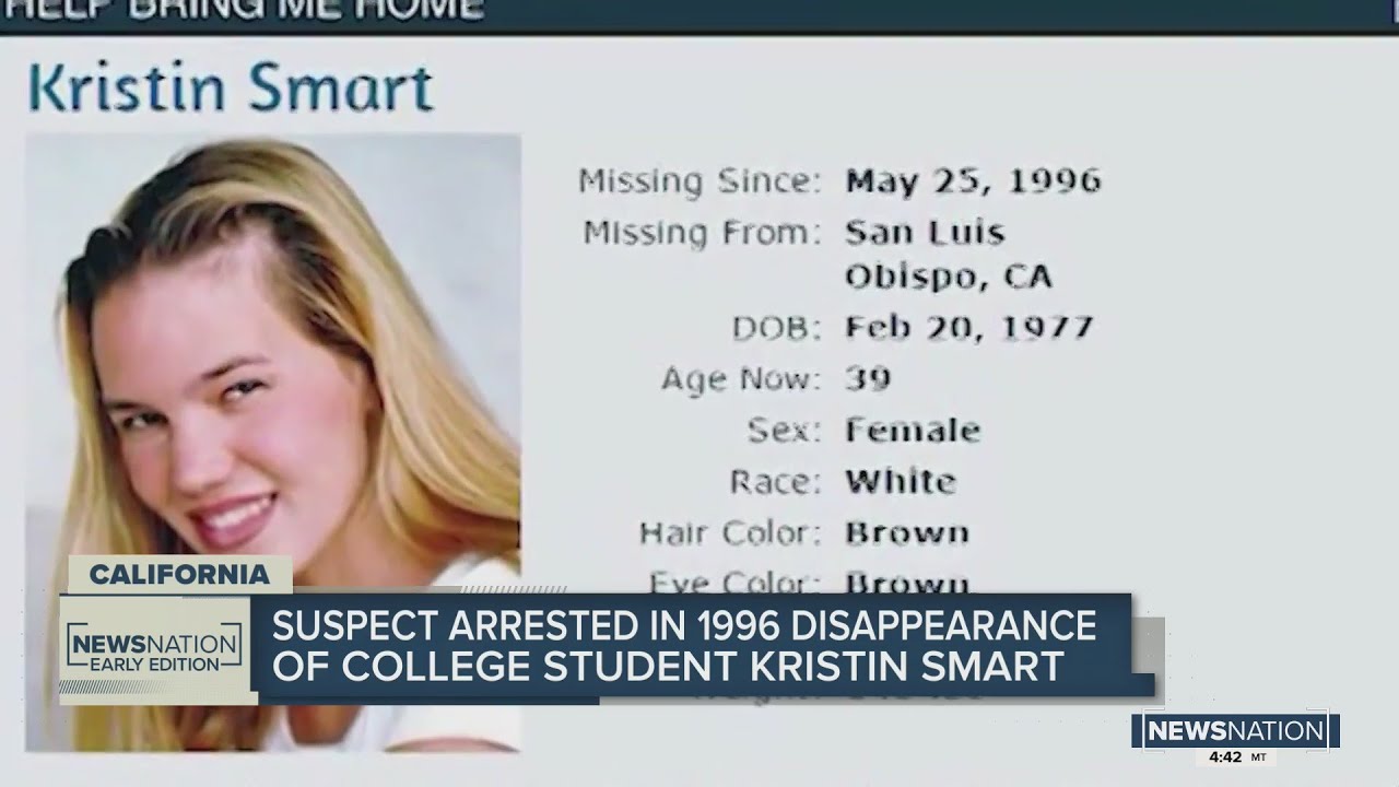 Suspect arrested in 1996 disappearance of college student Kristin Smart