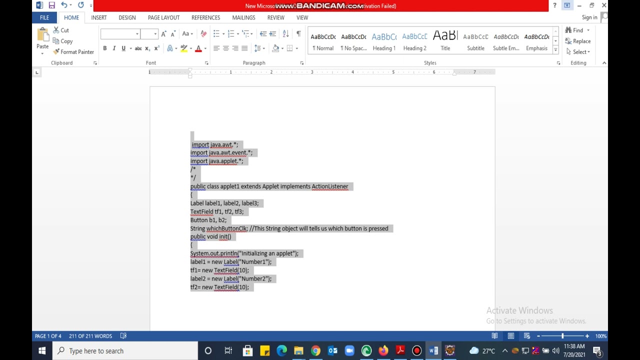 8. Write a JAVA applet program to create a basic Applet having buttons,  controls to add & subtract