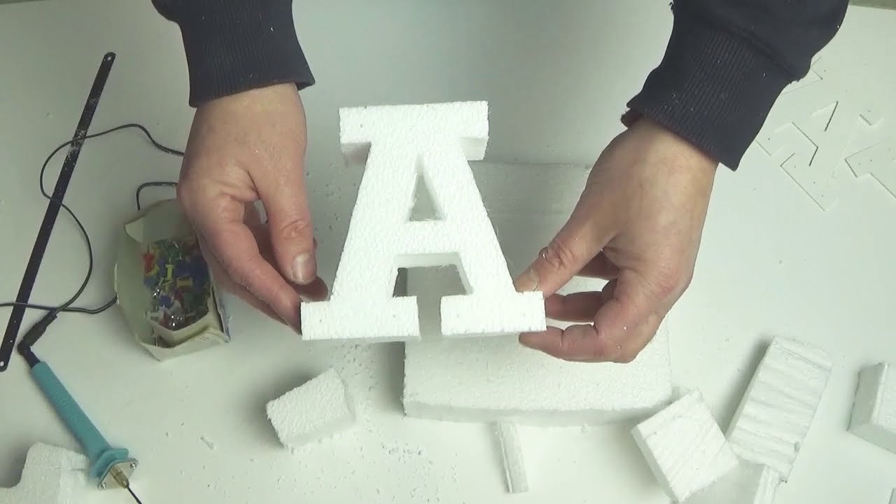 HOW TO MAKE POLYSTYRENE LETTERS WITH A HOT WAND TOOL-LETTER A