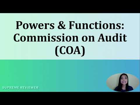 Powers and Functions of the Commission on Audit (COA)