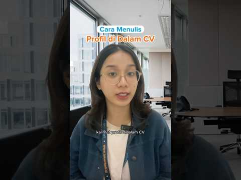 Cara menulis profil dalam CV #lokerbali #tips #cv #carikerja #shorts #youtubeshorts