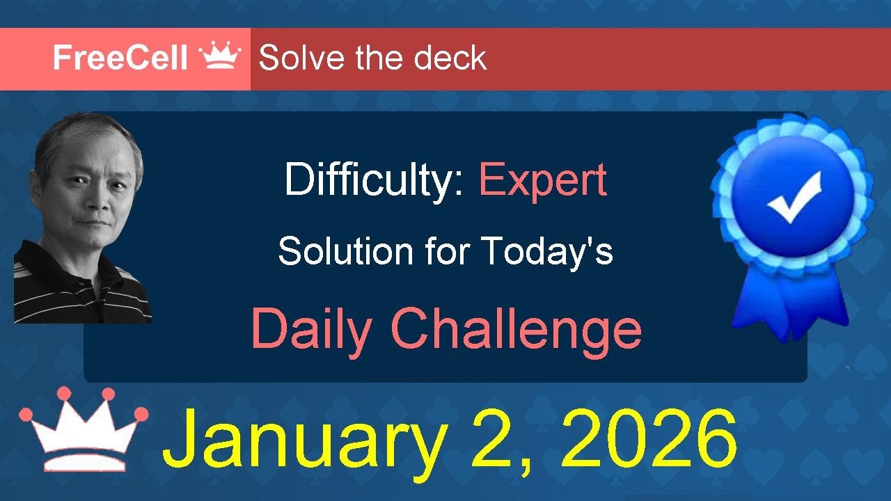 Microsoft Solitaire Collection: FreeCell - Expert - January 2, 2026