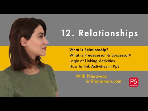 Advanced Project Control & Planning - 12. Relationships in Primavera P6