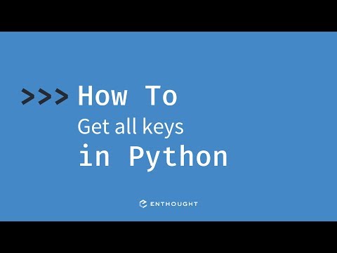 How to get all the keys from a dictionary in Python